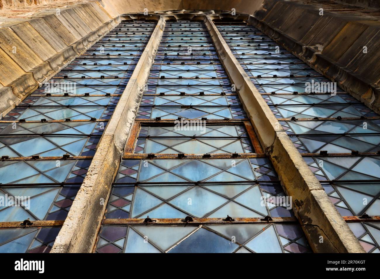 beautiful windows of an old church Stock Photo - Alamy