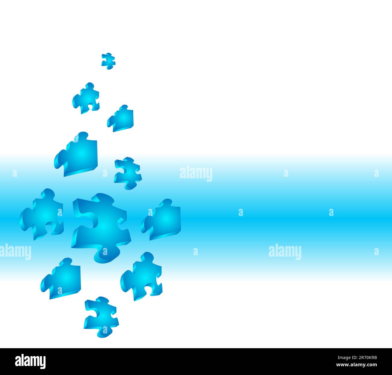 Puzzle background. Clean vector illustration in blue Stock Vector Image ...