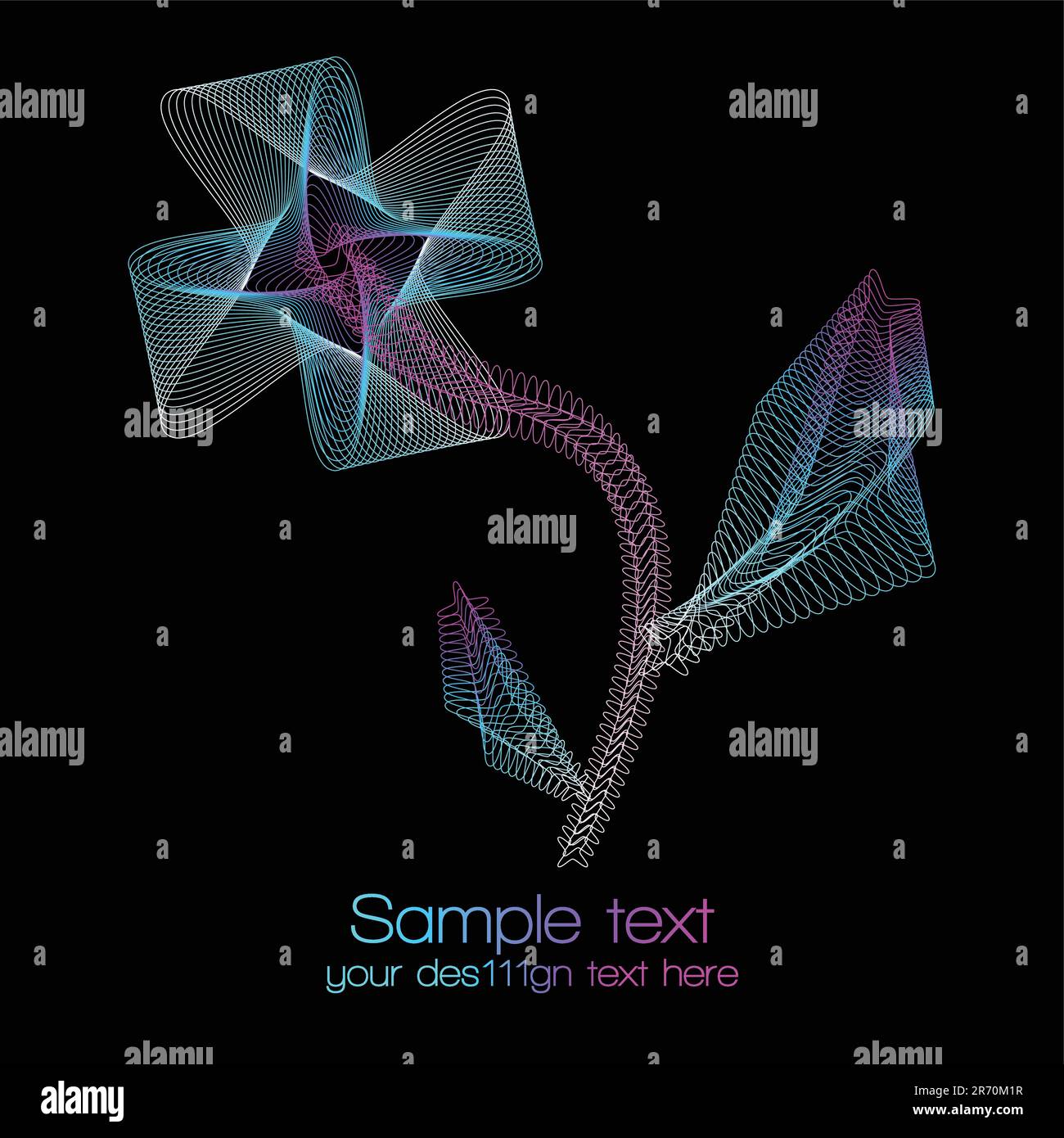 Shining design flower. Vector illustration of enigmatic flower on a ...