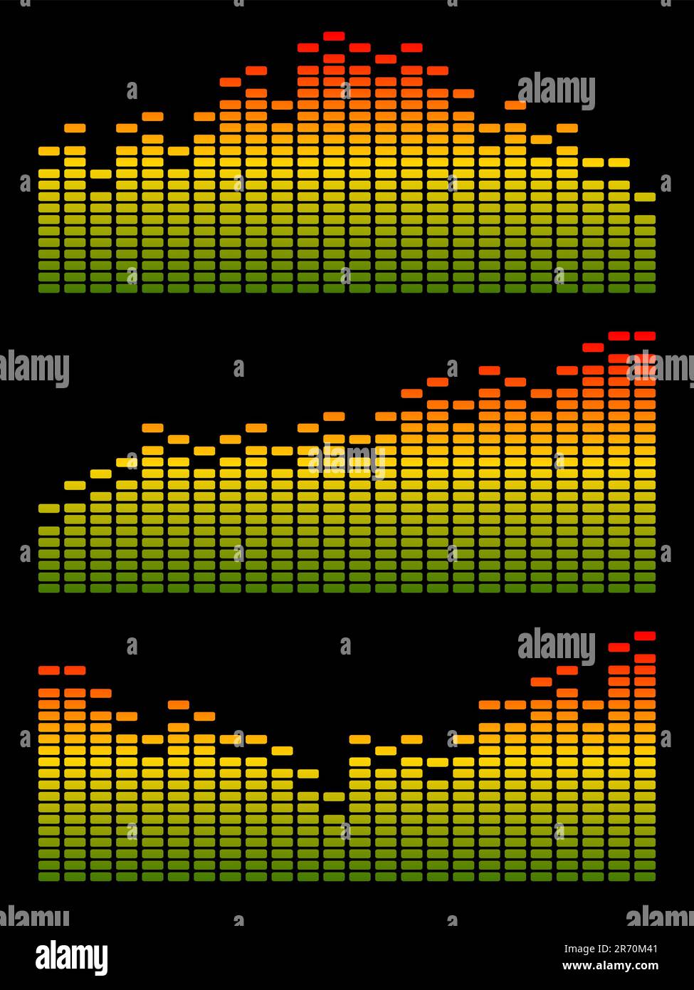 Vector digital equalizer. Volume wave background Stock Vector Image ...