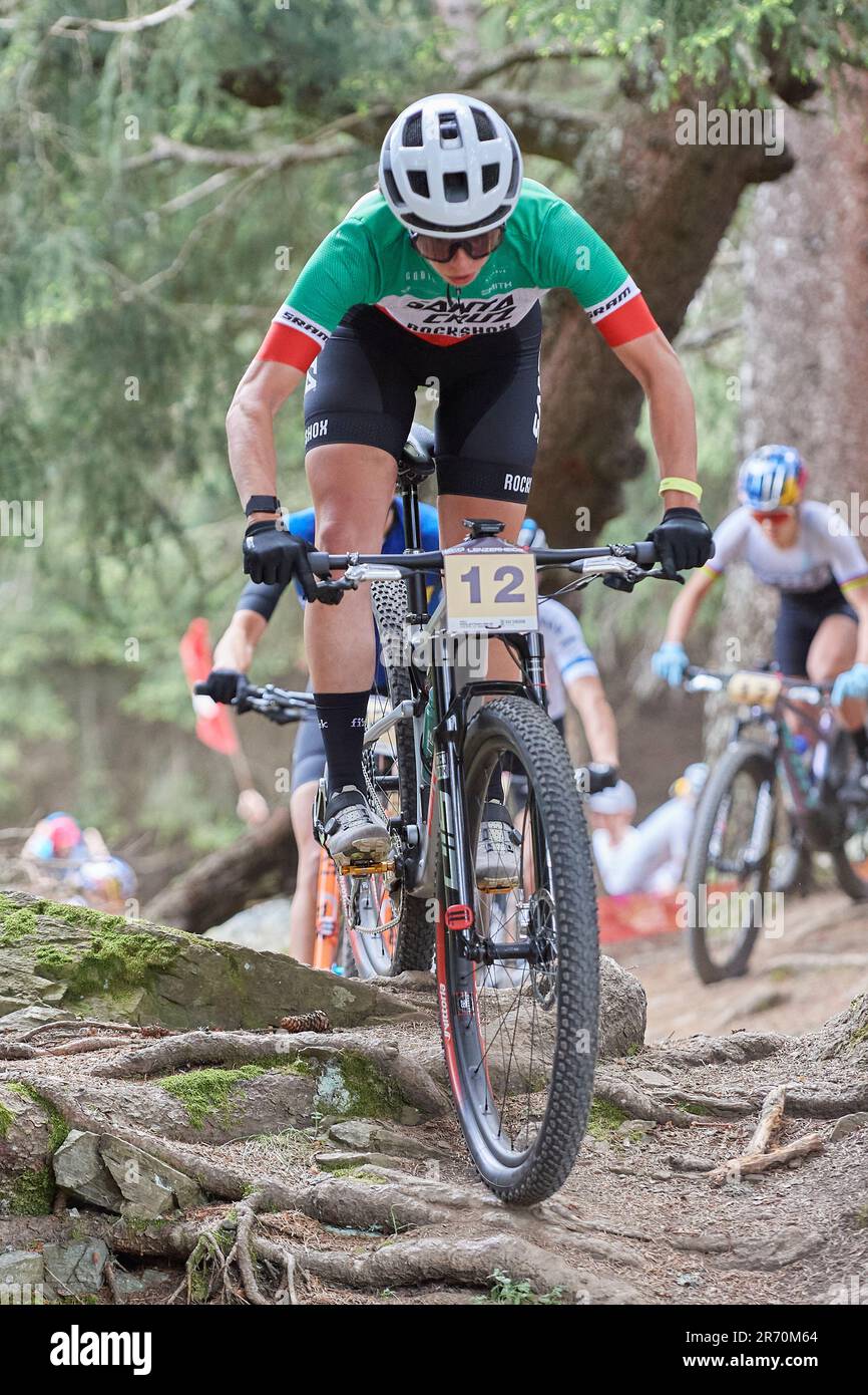 Lenzerheide, Schweiz. 11. Juni 2023. BERTA Martina SANTA CRUZ ROCKSHOX PRO TEAM während des ...