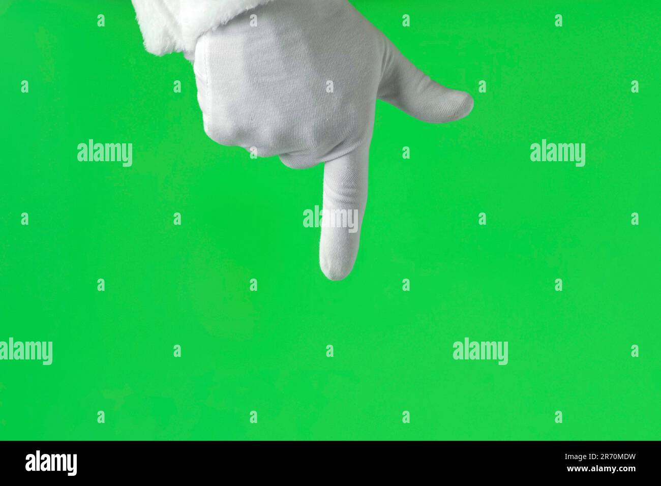 Santa Claus Hand Pointing at Something with Index Finger Isolated On ...