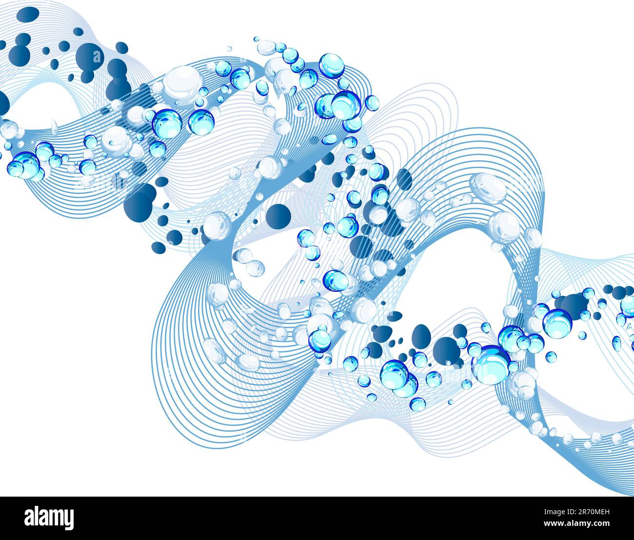 Abstract water vector background with bubbles of air Stock Vector Image ...