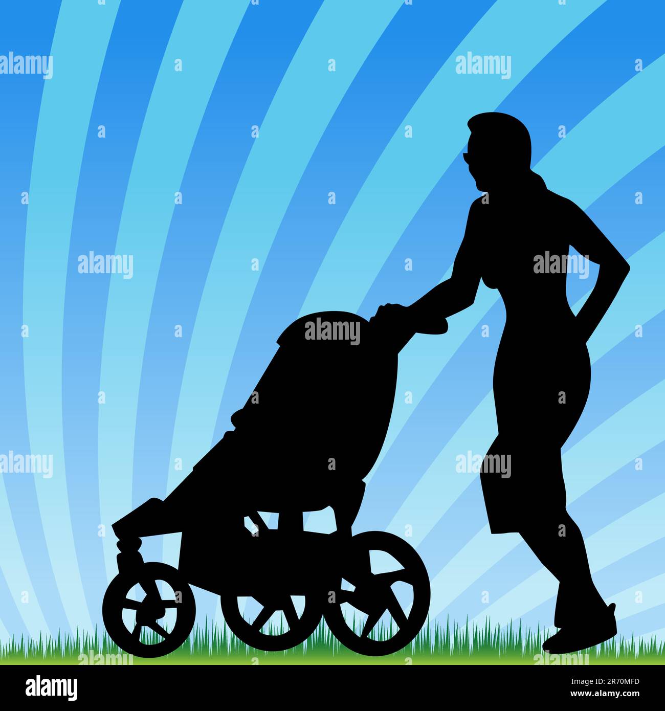 Parent walk exercise Stock Vector Images - Alamy