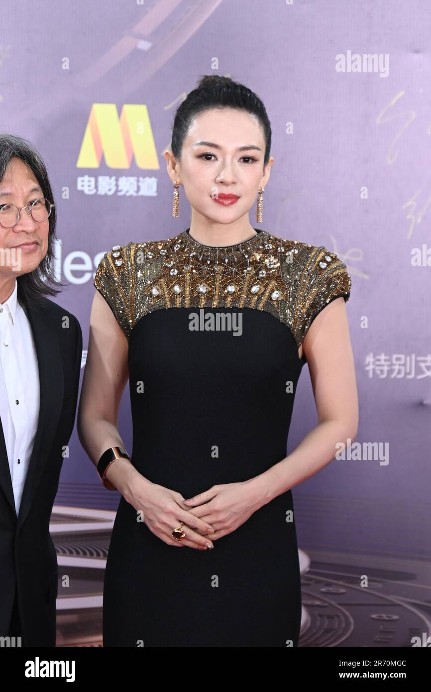Chinese actress and model Zhang Ziyi attends the 2023 Weibo Movie Night in Kunshan City, east ...