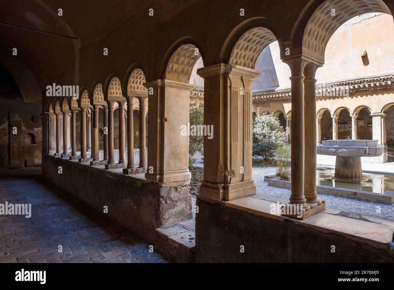 Cloisters of the Basilica of the Quattro Coronati. Church of the four ...