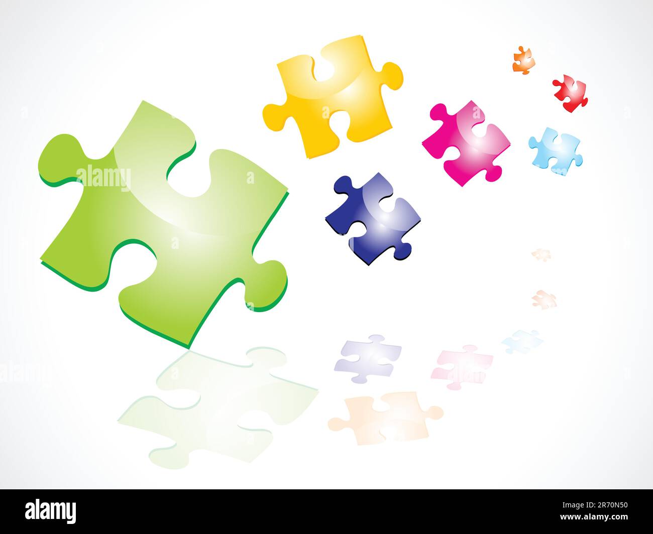 abstract colorful puzzles vector illustration Stock Vector Image & Art ...
