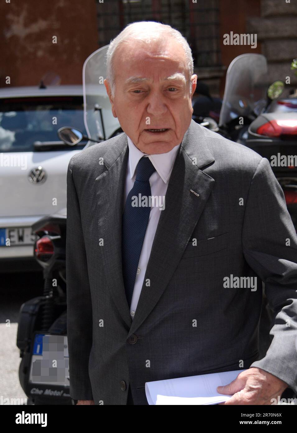 Rome, Italy. 12th June, 2023. Rome 12/06/2023 Gianni Letta leaves the ...
