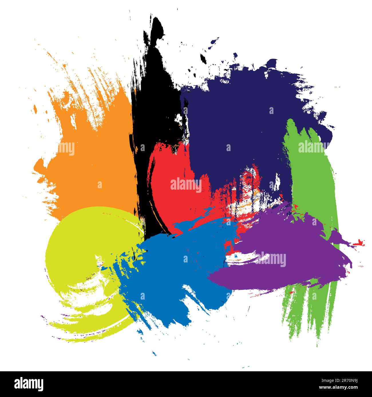 colored brush strokes vector illustration Stock Vector Image & Art - Alamy