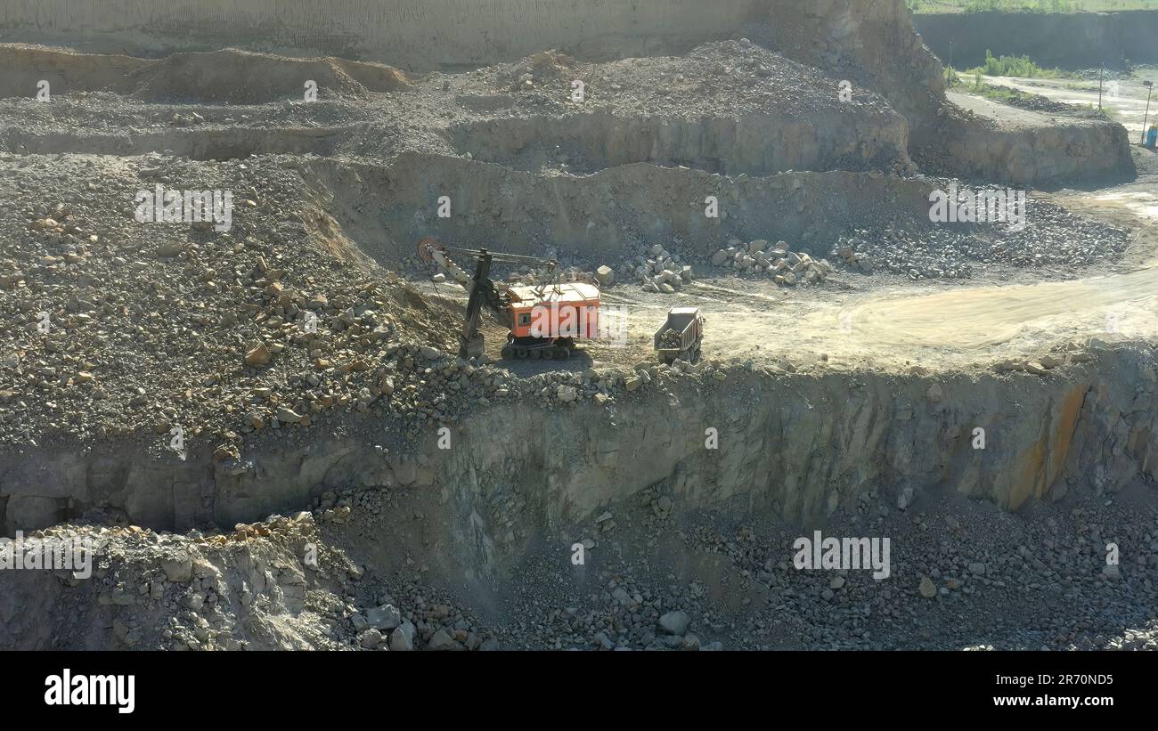 Quarry for the extraction of granite. Granite quarry. Quarry for the ...