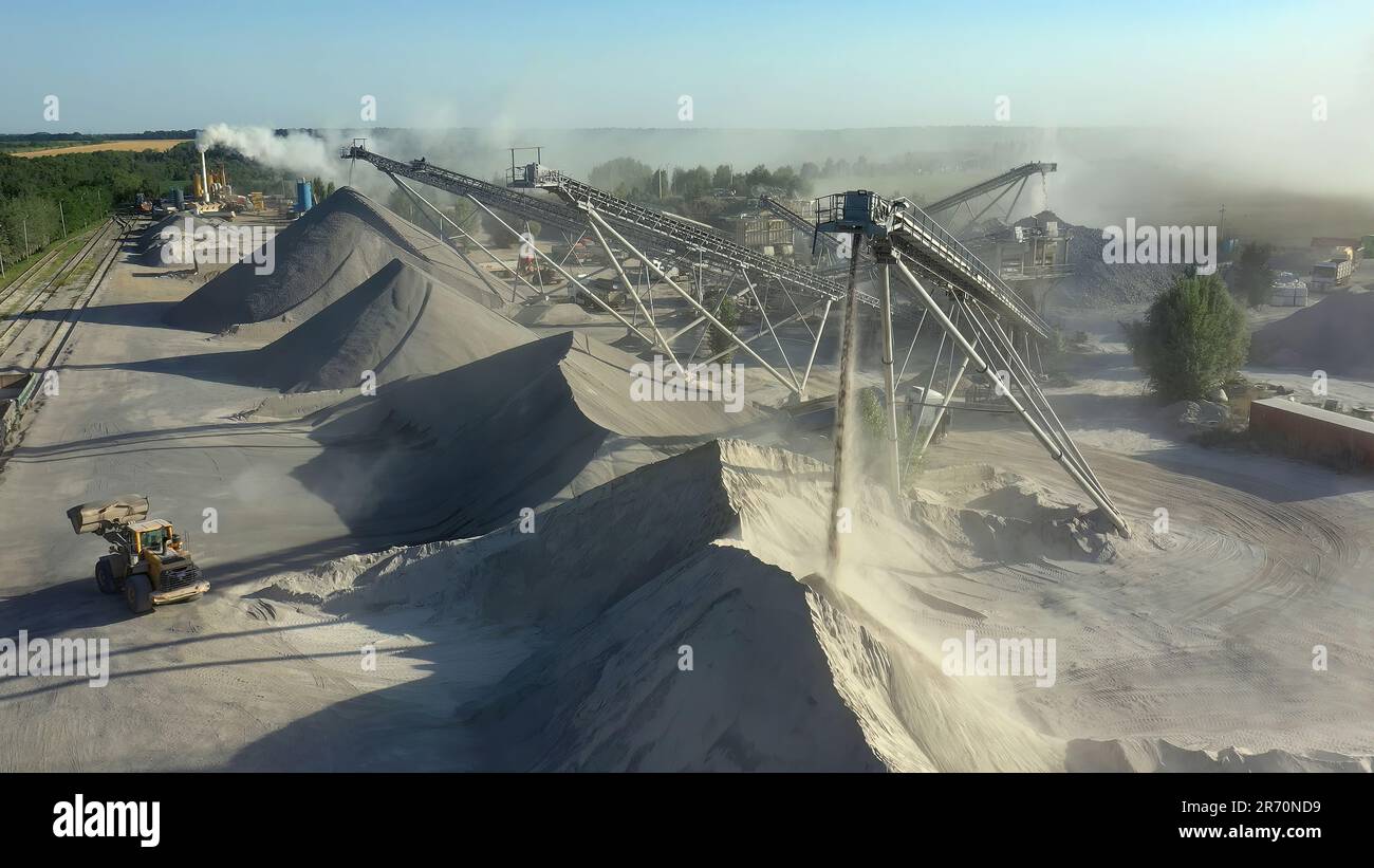 Quarry for the extraction of granite. Granite quarry. Quarry for the ...