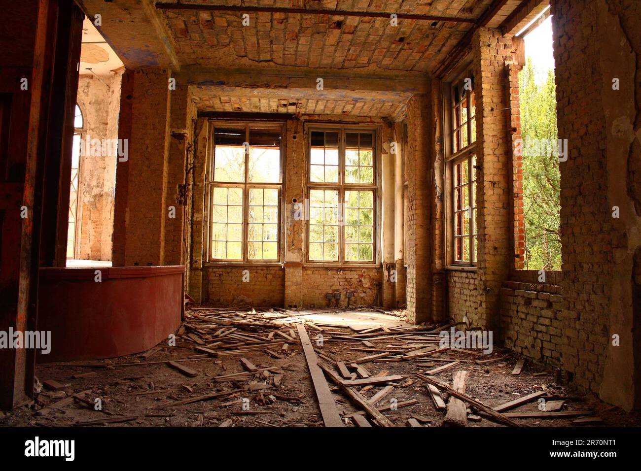broken interior in a lost place Stock Photo - Alamy