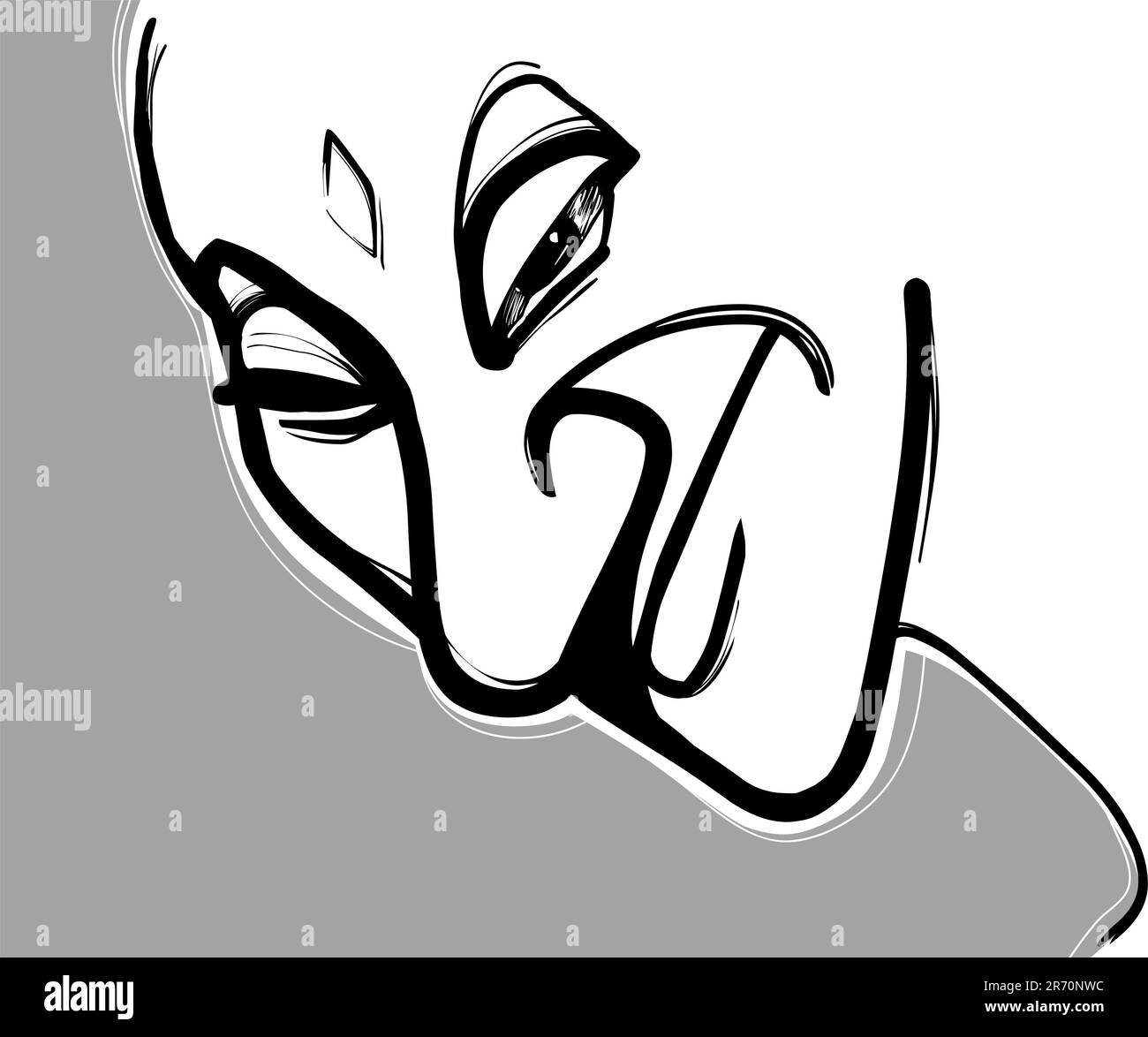 Illustration of Friendly Alien face Stock Vector Image & Art - Alamy