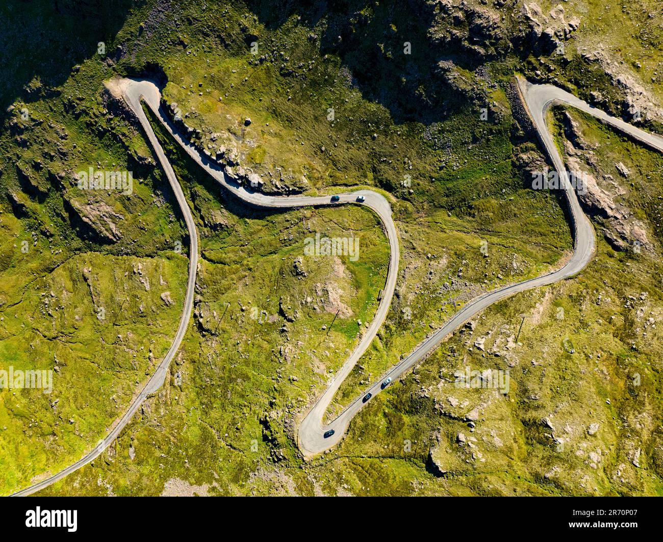 Drone passing through remote highway hi-res stock photography and ...