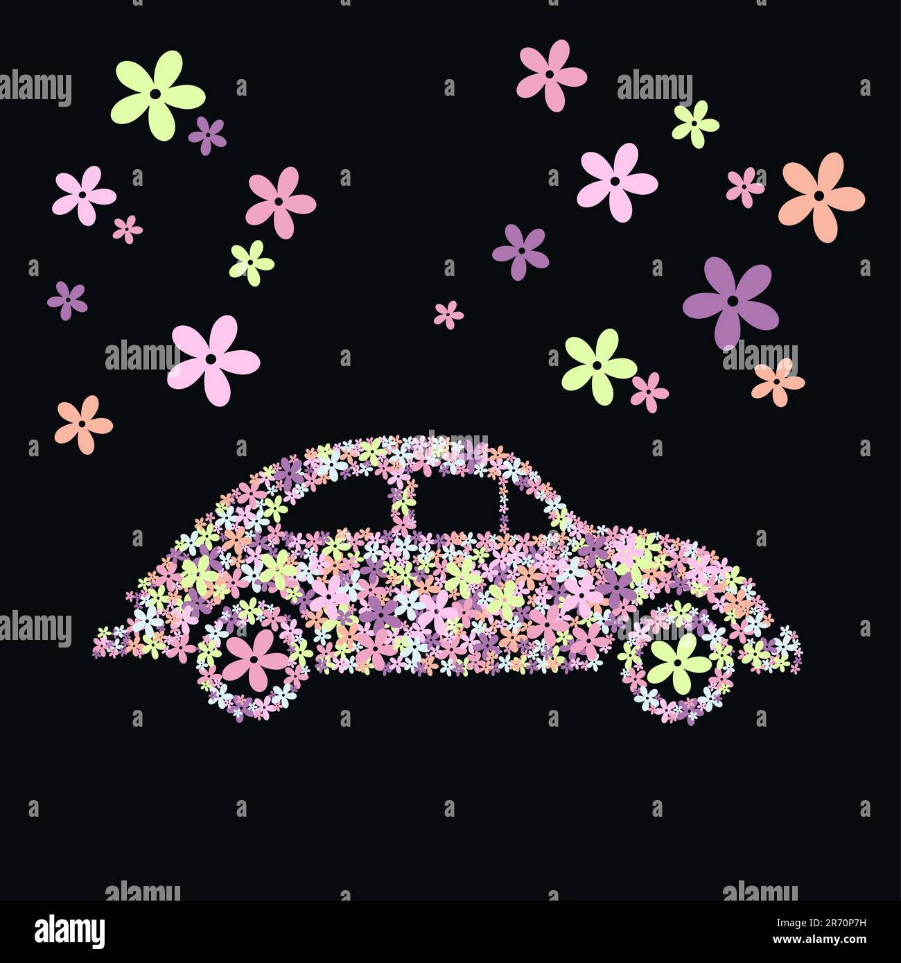 Car flower vintage Stock Vector Images - Alamy