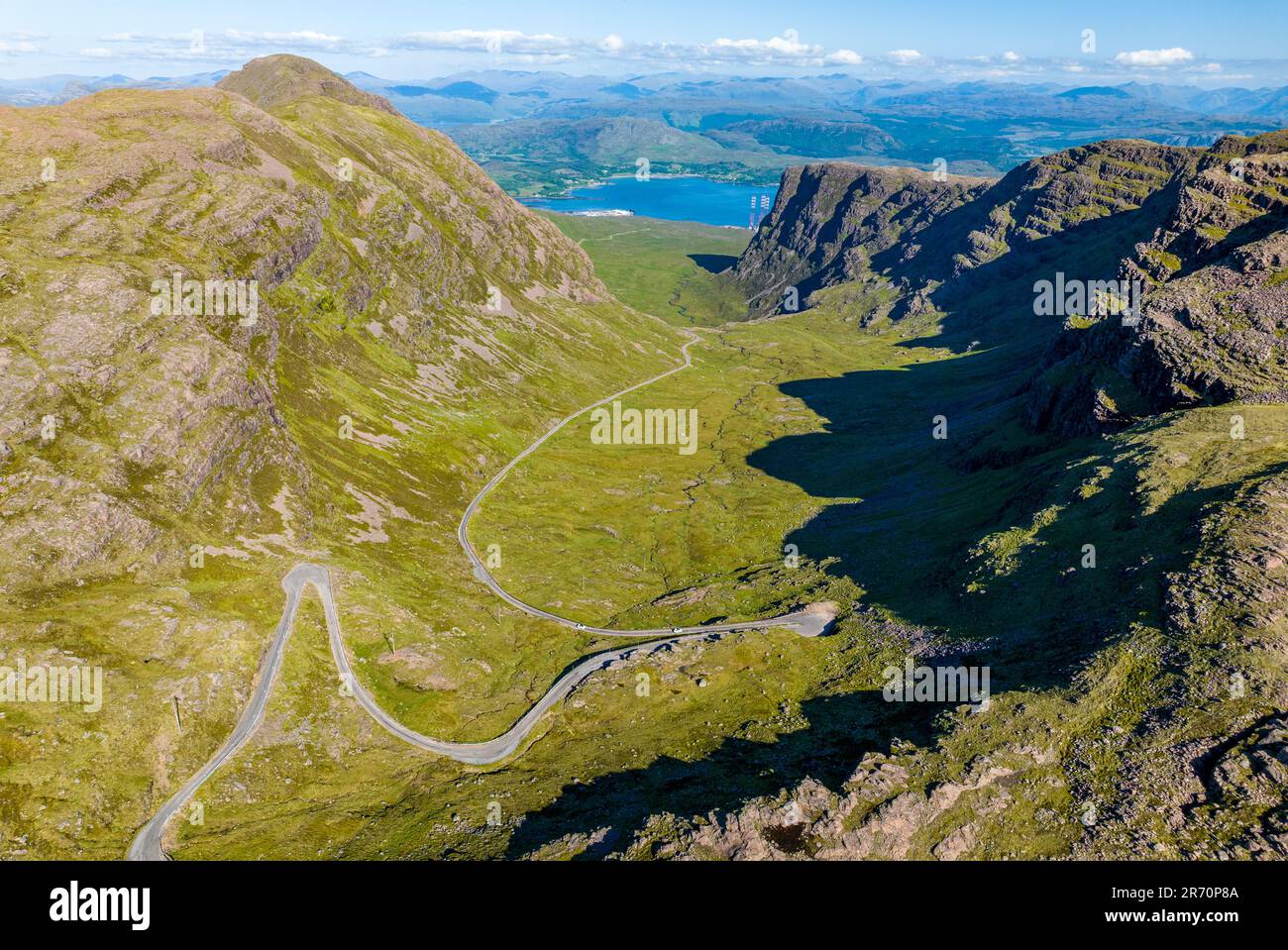 Aerial view of bealach na ba pass hi-res stock photography and images ...