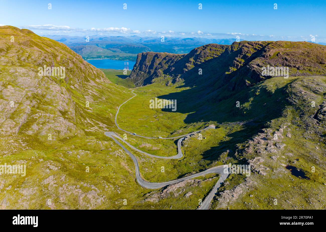 Aerial view of bealach na ba pass hi-res stock photography and images ...