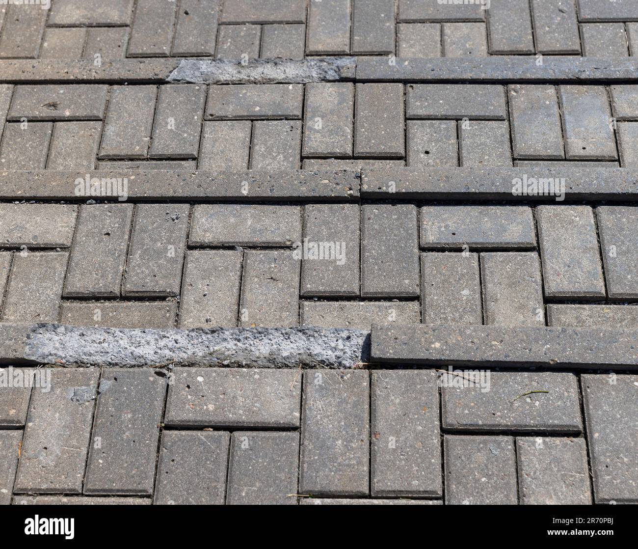An old damaged staircase in the park, a concrete staircase with damage ...