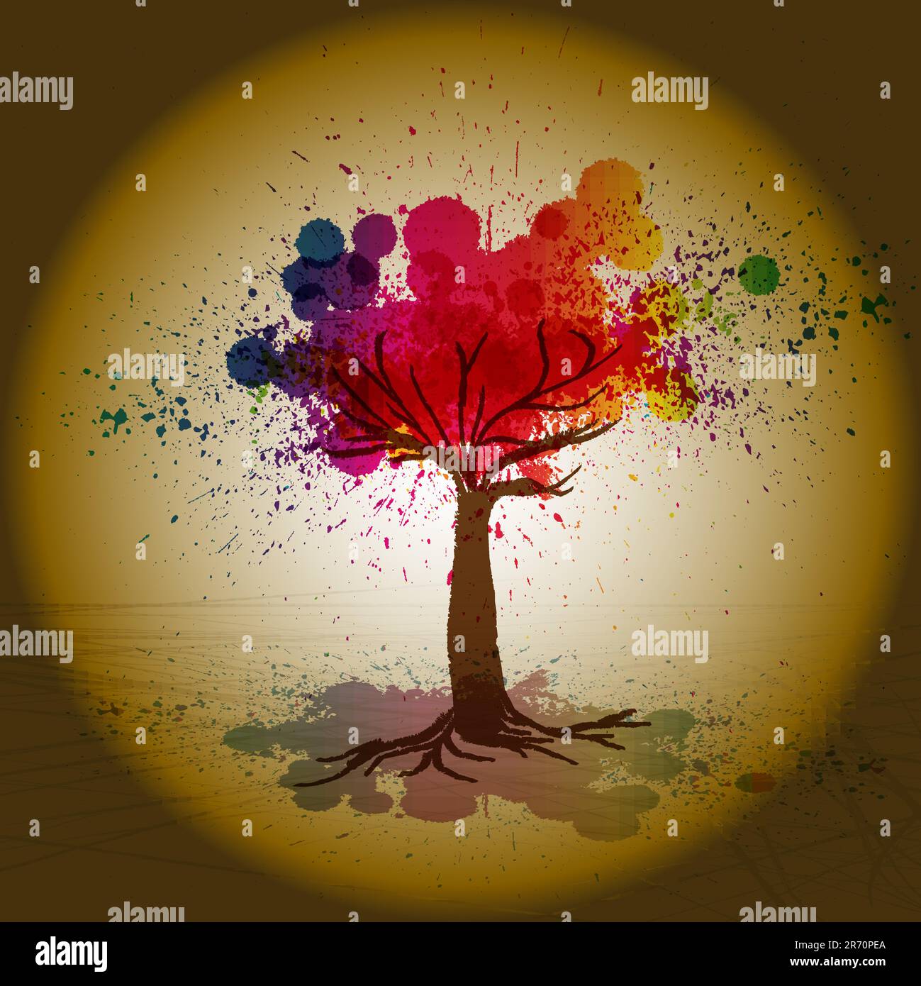 Concept old tree Stock Vector Images - Alamy