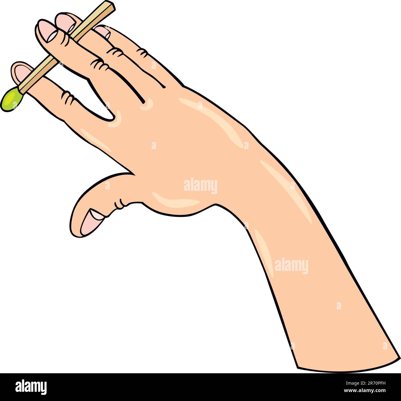 Illustration of Hand doing trick with match Stock Vector Image & Art ...