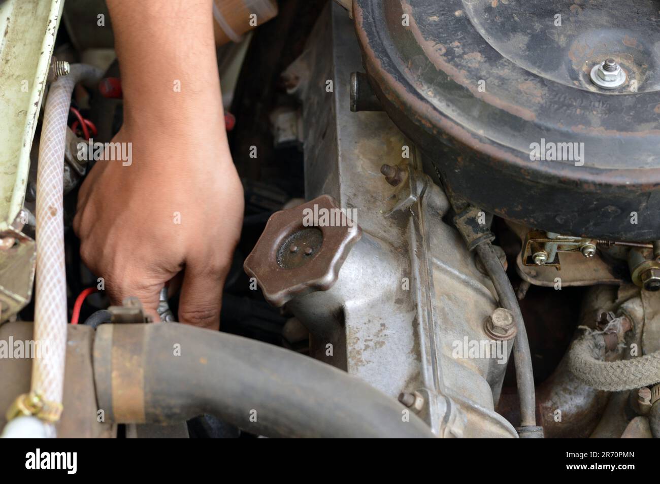 maintenance of an old automobile car, replacements of some car ...
