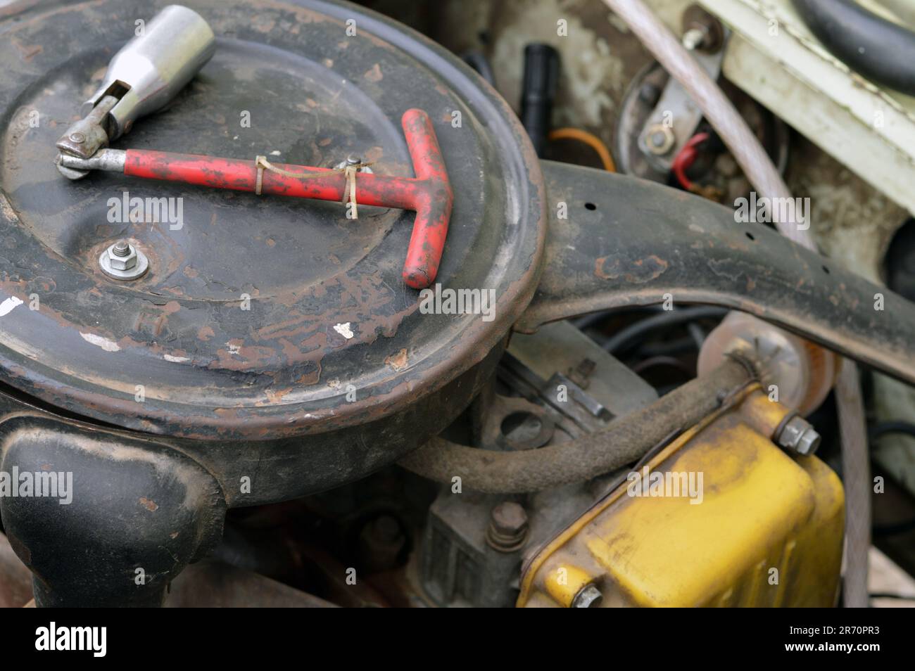 maintenance of an old automobile car, replacements of some car ...