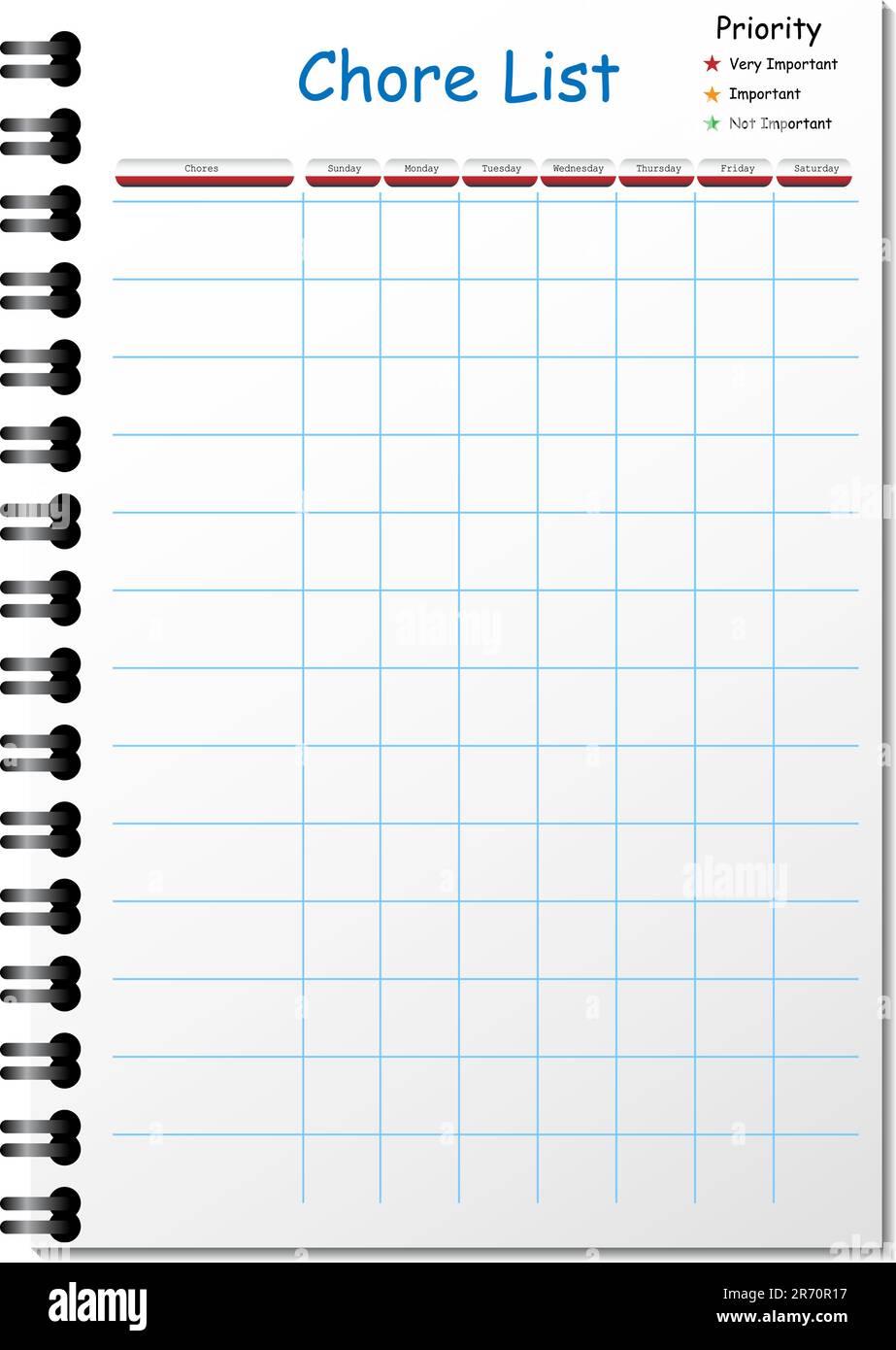 Chore chart hi-res stock photography and images - Alamy