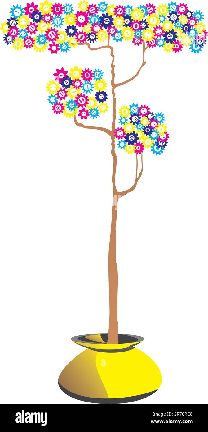 Beautiful tree bloom Stock Vector Images - Alamy