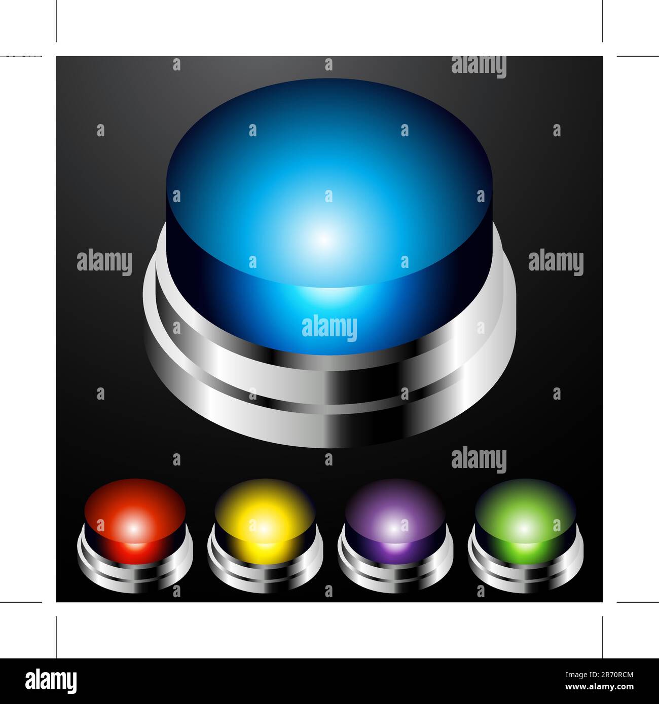 An image of a push button light set Stock Vector Image & Art - Alamy