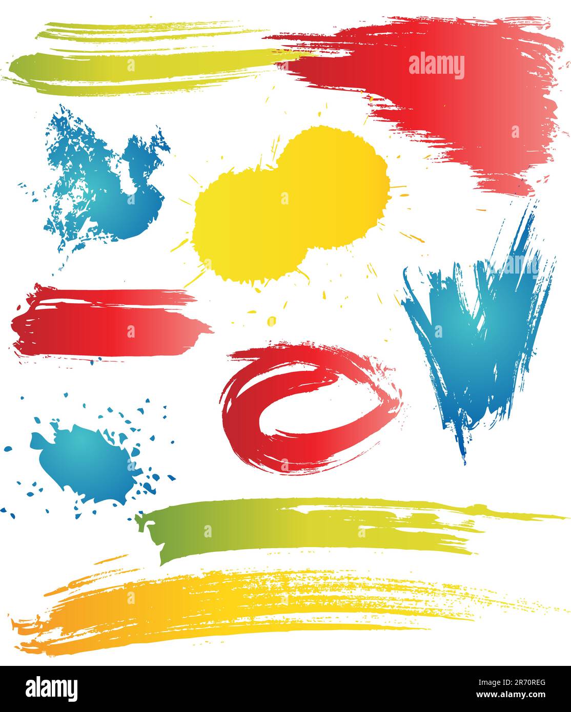 Grungy design elements in different color for your artwork Stock Vector ...