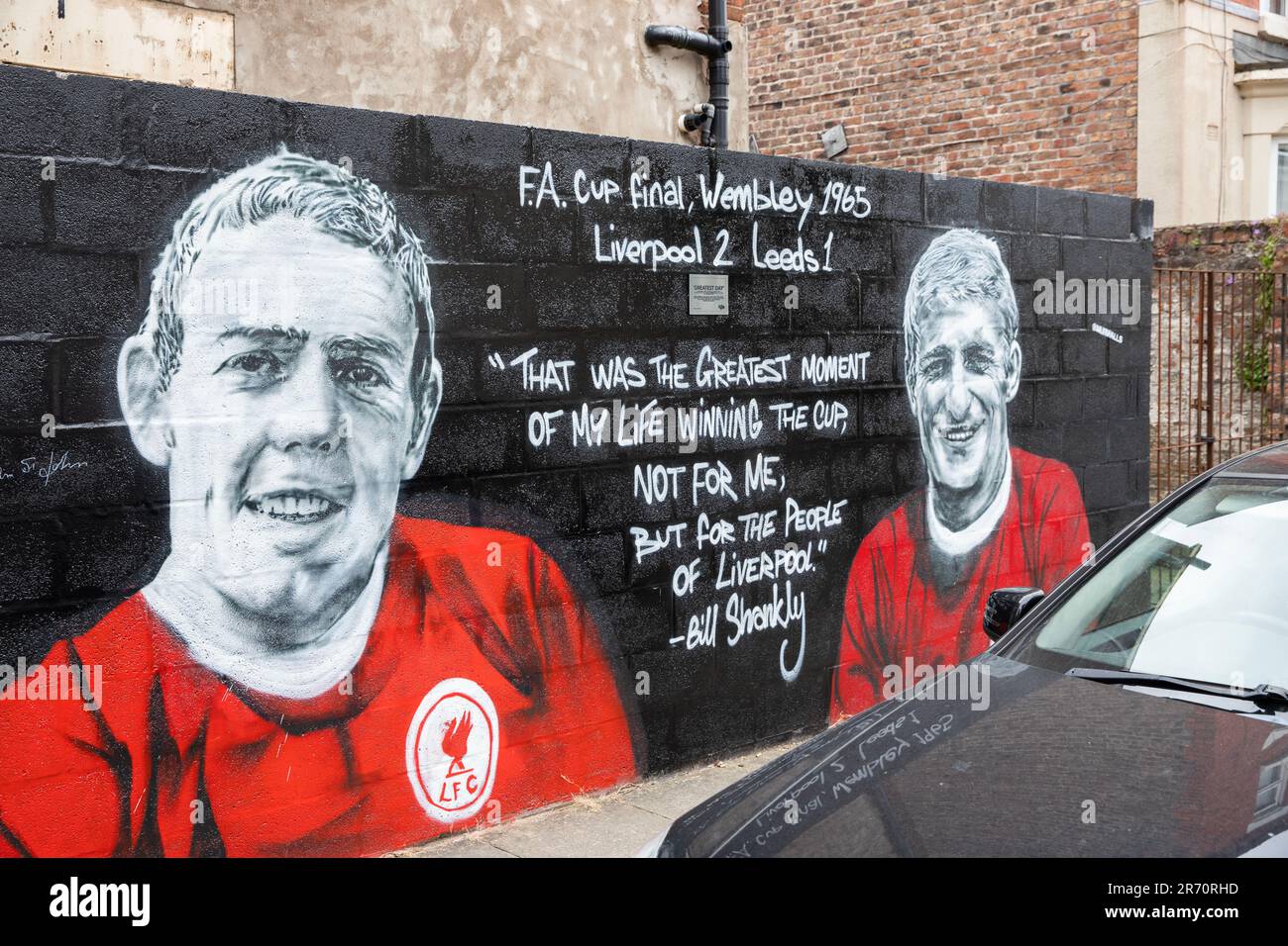 Mural commemorating Ian St John, Roger Hunt & the 1965 FA Cup Final ...