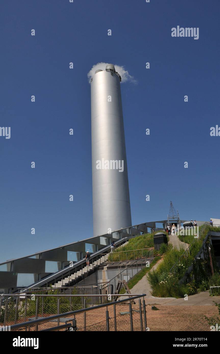 12 june 2023/ White smoke comes from Amager bakke or copenhagenhill ...