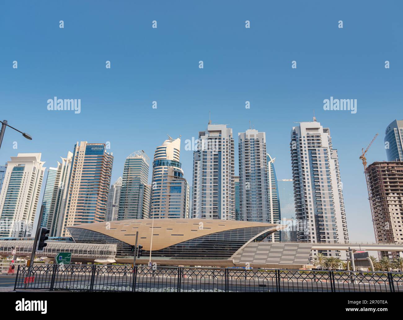 Dubai, United Arab Emirates, March 26, 2023: Dubai Metro station as ...