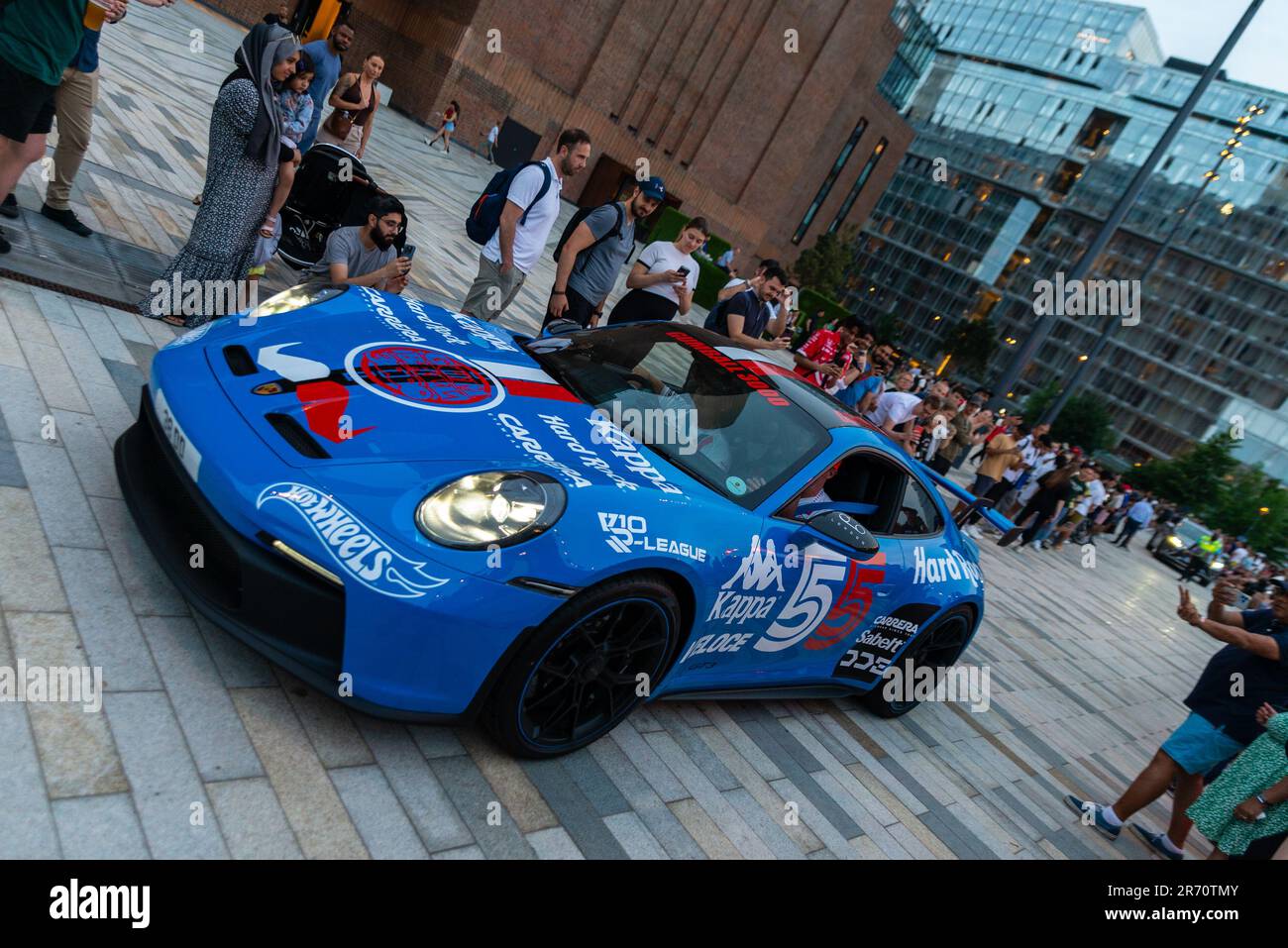 Gumball 3000 supercar rally visiting the redeveloped Battersea Power ...