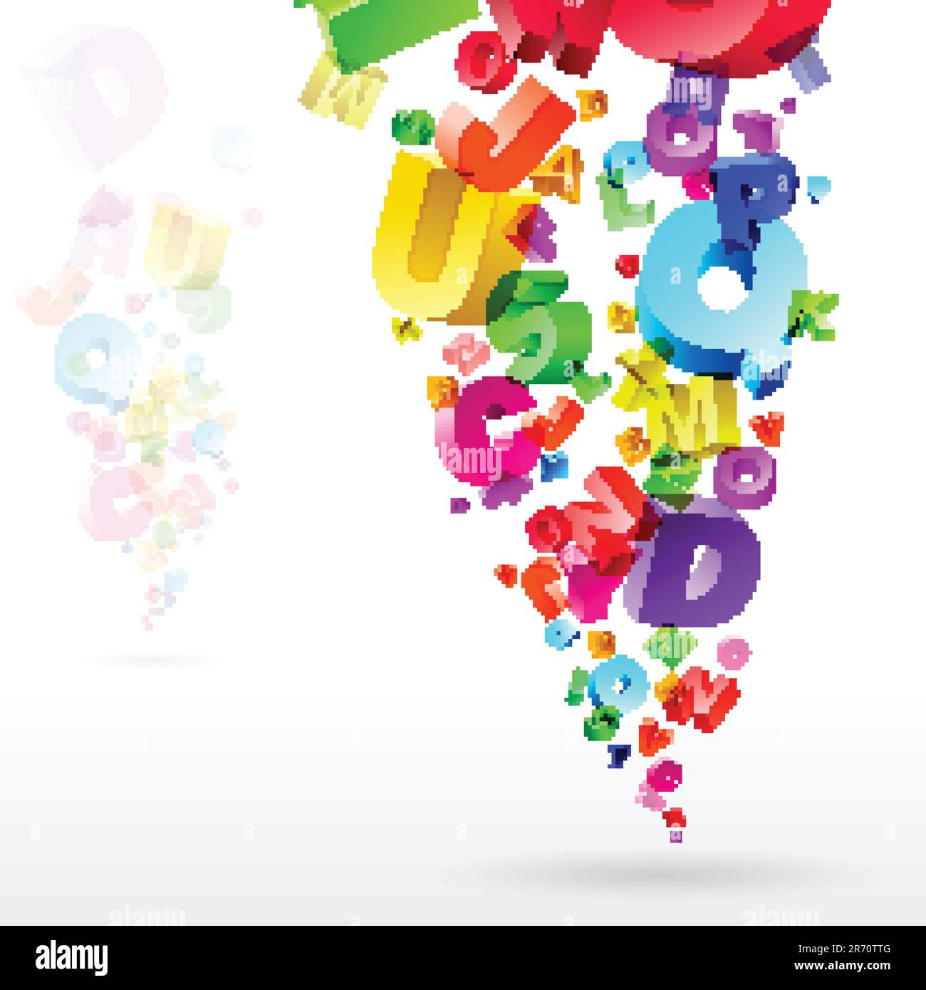 vector background illustration with rainbow letters Stock Vector Image ...