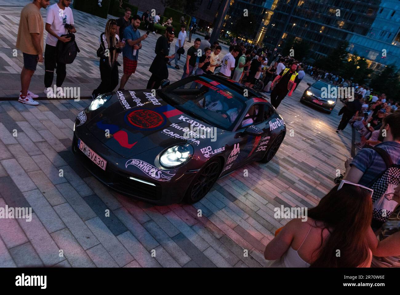 Gumball 3000 supercar rally visiting the redeveloped Battersea Power ...