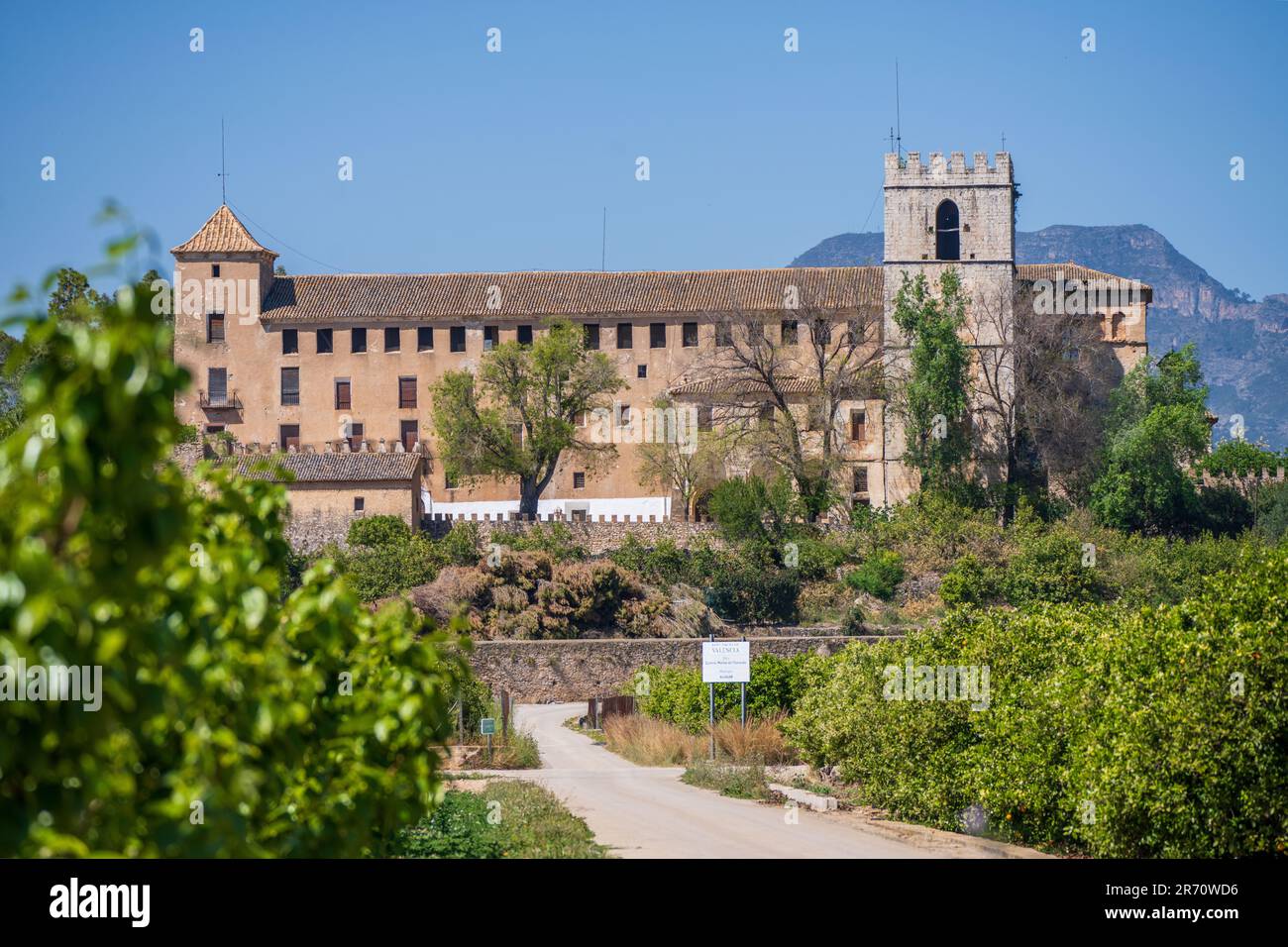 large monastery in the countryside of near Valentia Spain Stock Photo ...