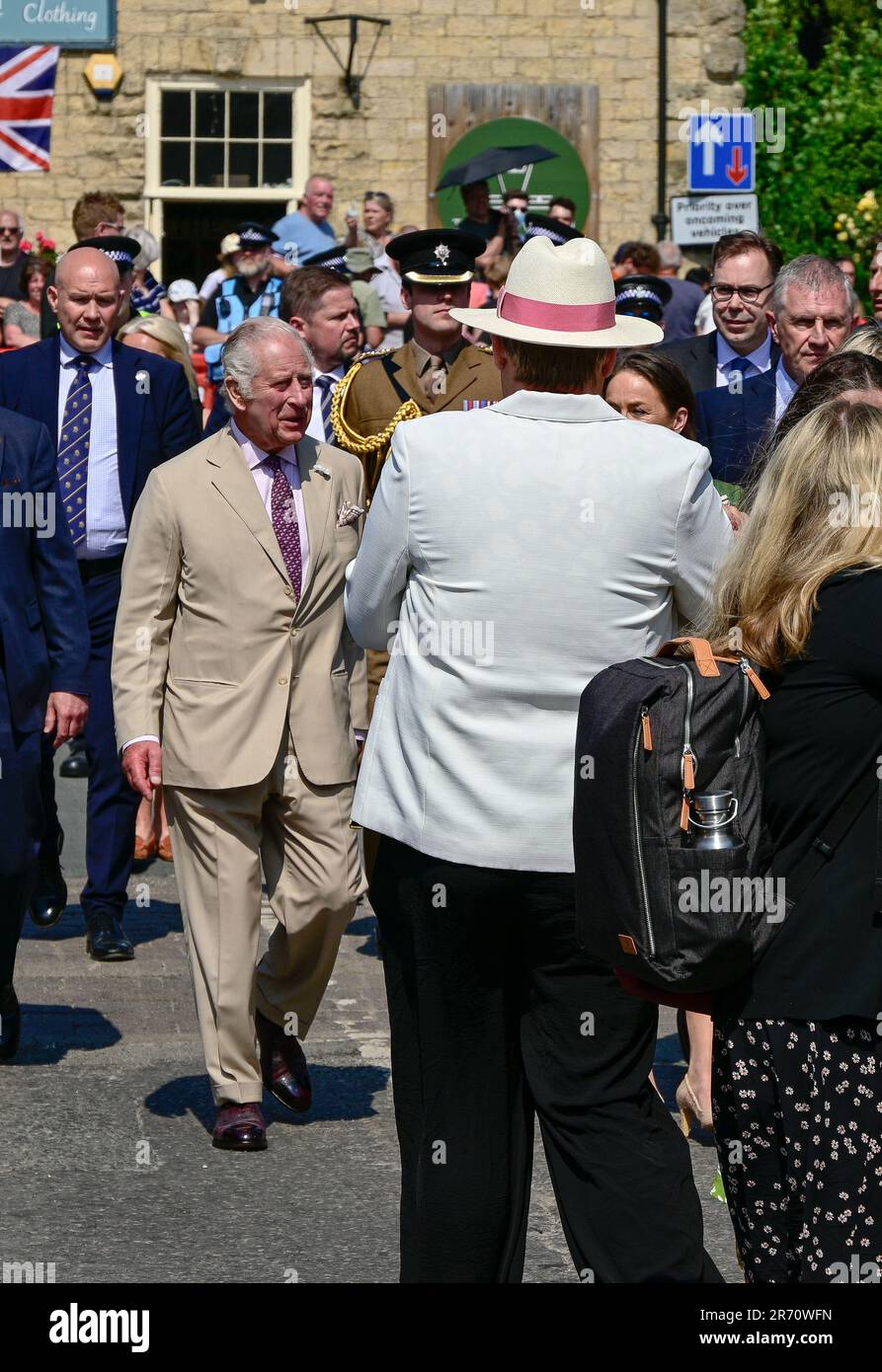 Monday 12th June 2023. King Charles 111 visits Pickering town Stock ...
