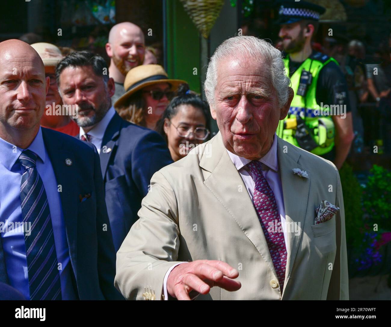 Monday 12th June 2023. King Charles 111 visits Pickering town Stock ...