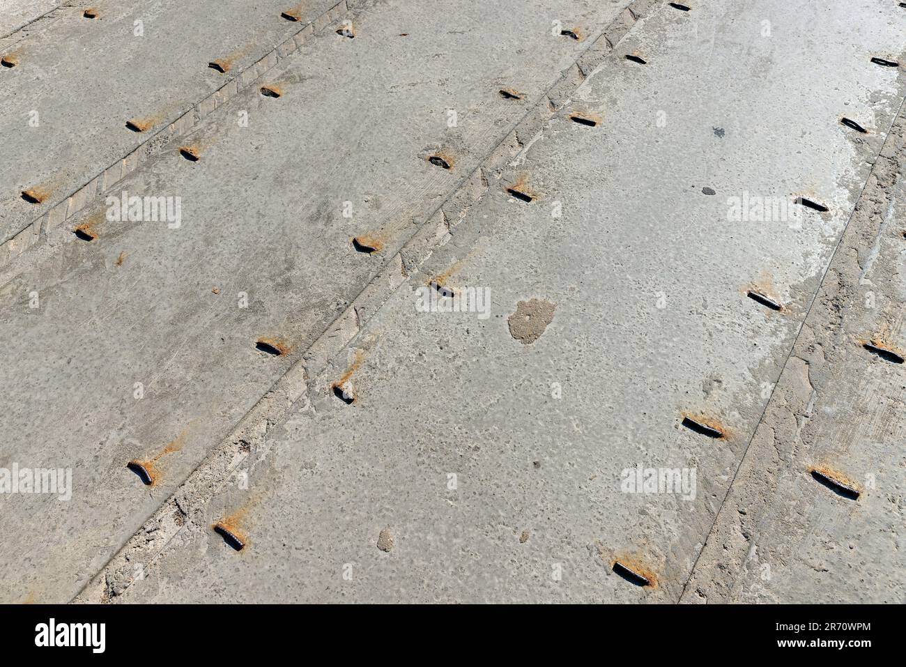 Part of a concrete road for cars, a concrete road for the movement of ...