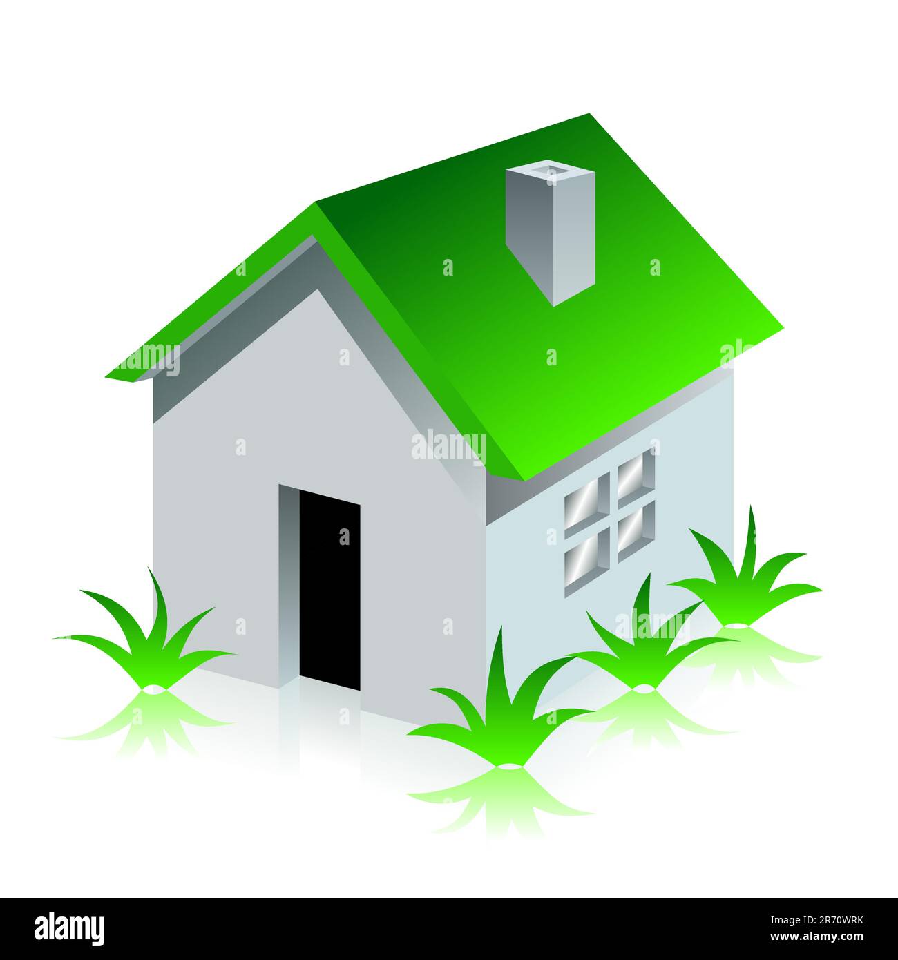 Green eco house. Vector illustration Stock Vector Image & Art - Alamy