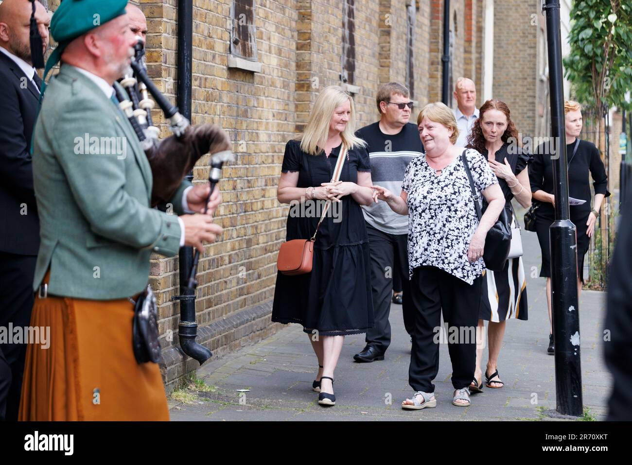 Mourners arrive for the funeral of Hugh Callaghan at The Immacutate ...