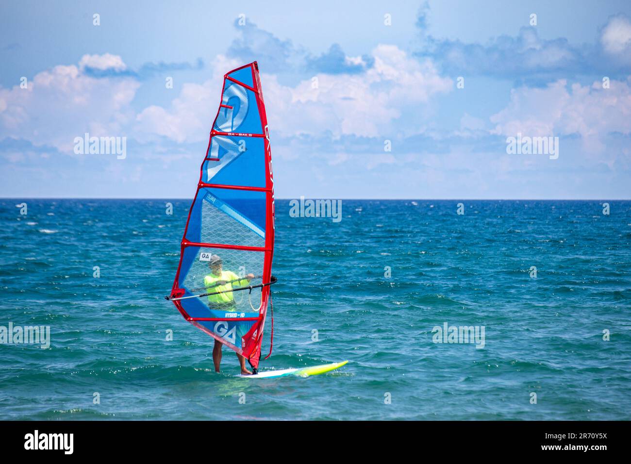 Windsurfing on the Costa Brava, Spain Stock Photo - Alamy