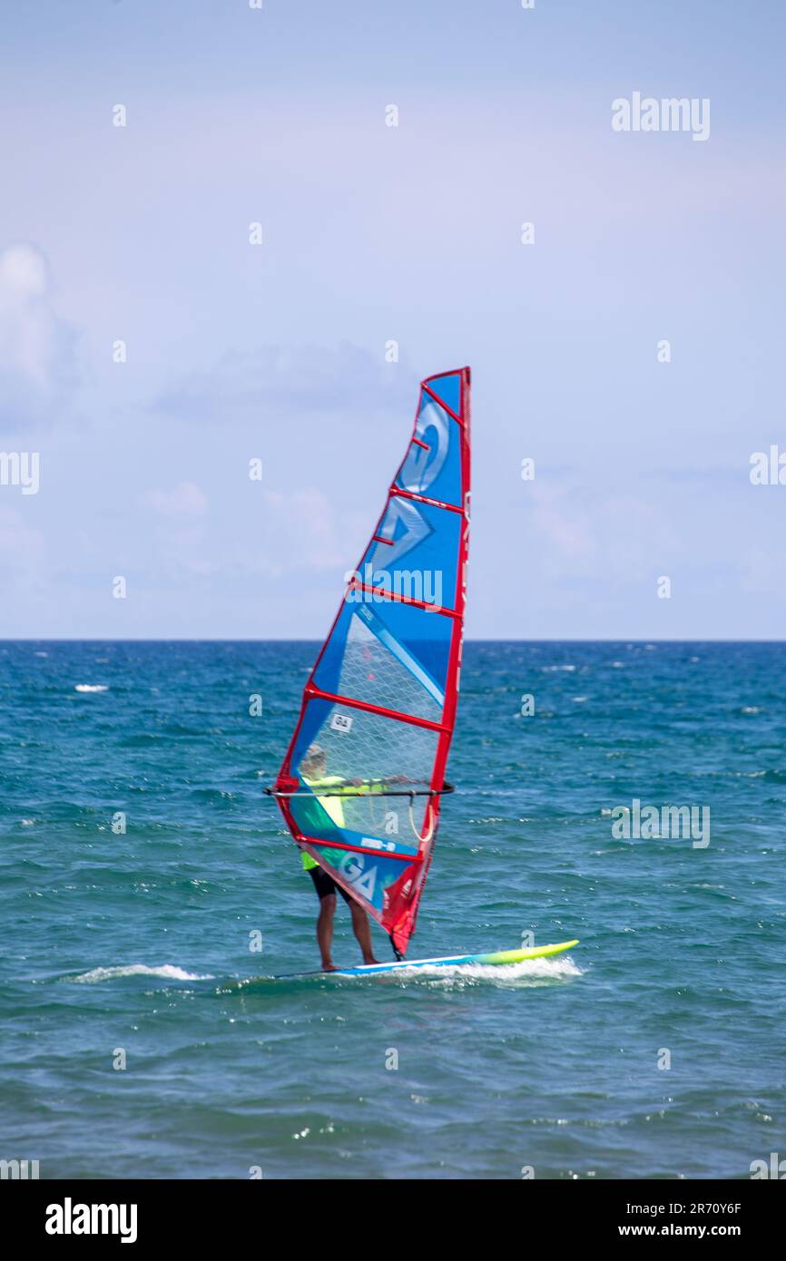 Windsurfing on the Costa Brava, Spain Stock Photo - Alamy