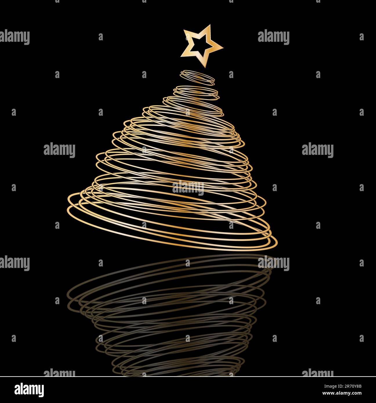 Metal spiral christmas tree Stock Vector Images - Alamy