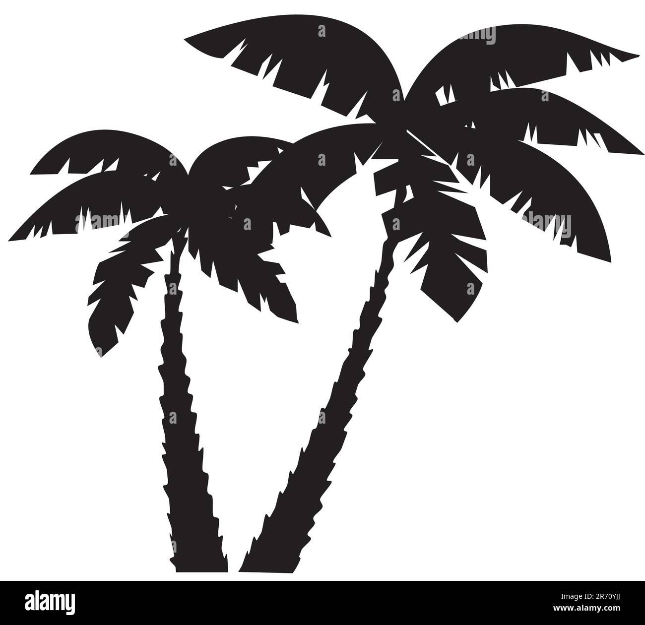 vector silhouettes of palms Stock Vector Image & Art - Alamy