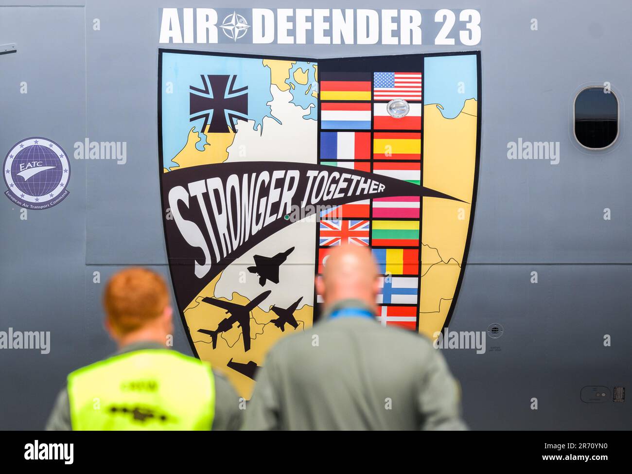 12 June 2023, Lower Saxony, Wunstorf: An Airbus A400M of the German Air ...