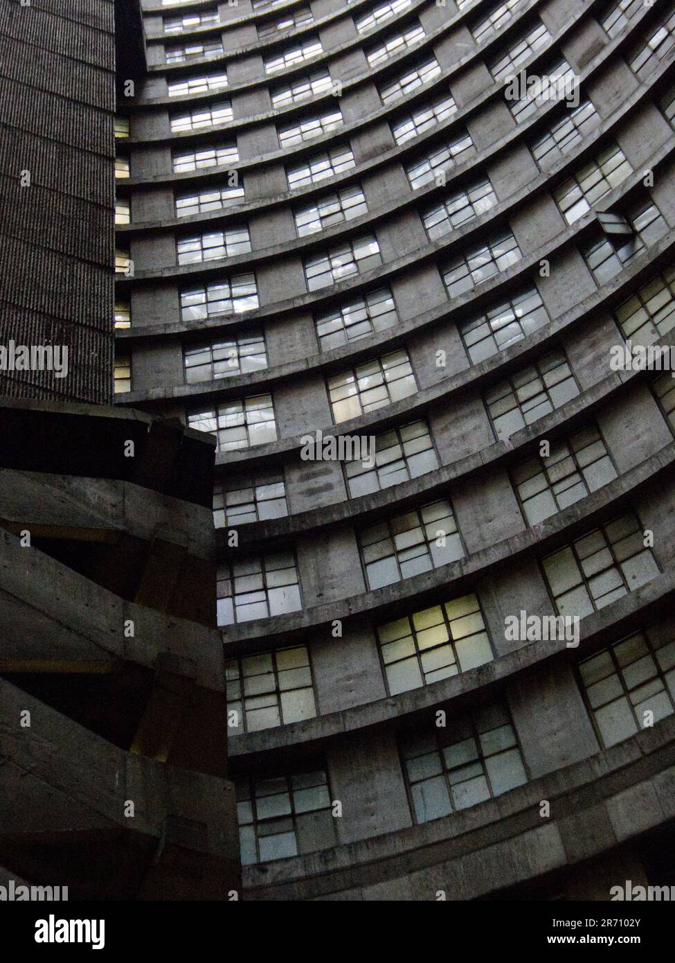 A view of the Ponte Tower in Johannesburg, South Africa, captured from ...