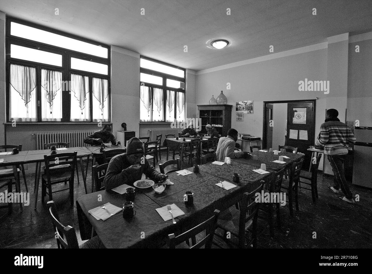 Lunch daily Black and White Stock Photos & Images - Alamy