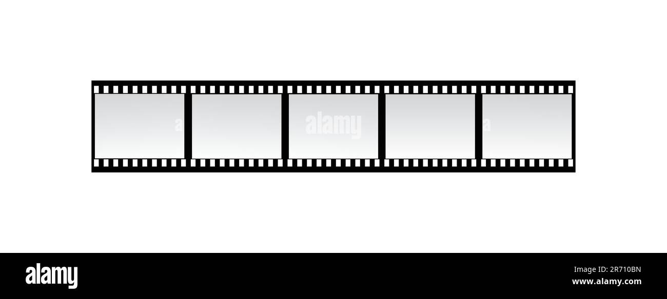 vector eps10 illustration of a simple black and white film stripe Stock ...